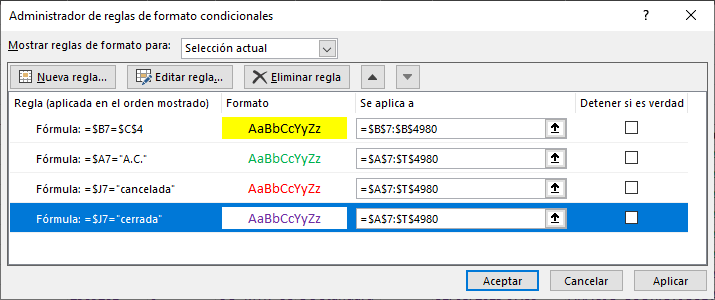 Como Aplicar formato condicional avanzado en Excel